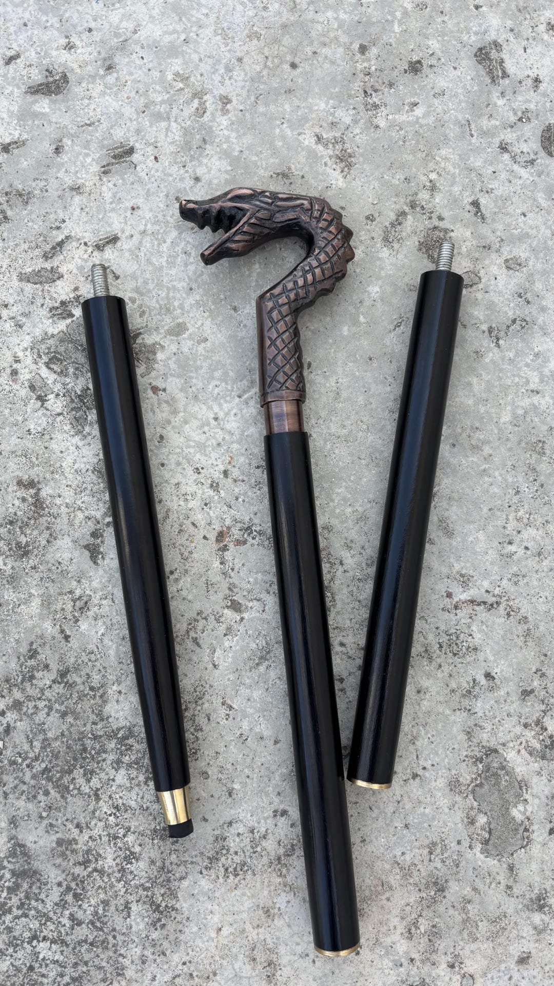Dragon Head Walking Cane • Gothic Fantasy Wizard Staff - Etsy