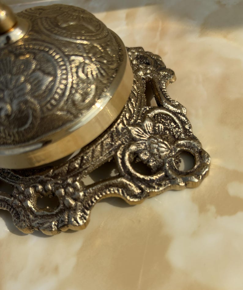 Vintage Style Solid Brass Service Bell | Antique Finish Desk Bell ...