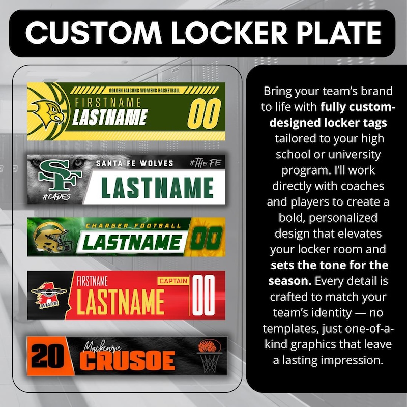 College Sports Locker Room - Etsy