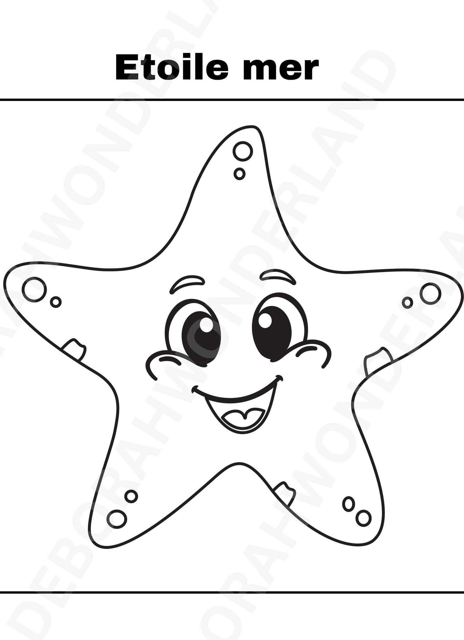 FRENCH VERSION Pompom the Apple and the Sea Animals Coloring Book ...