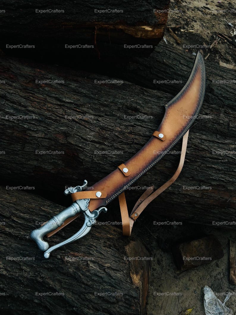 Hand Forged Scimitar Cutlass: Decorative Ottoman Sword, Carbon Steel ...