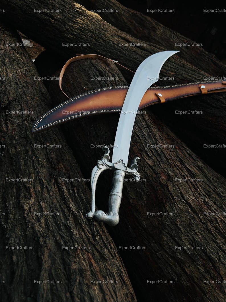Hand Forged Scimitar Cutlass: Decorative Ottoman Sword, Carbon Steel ...