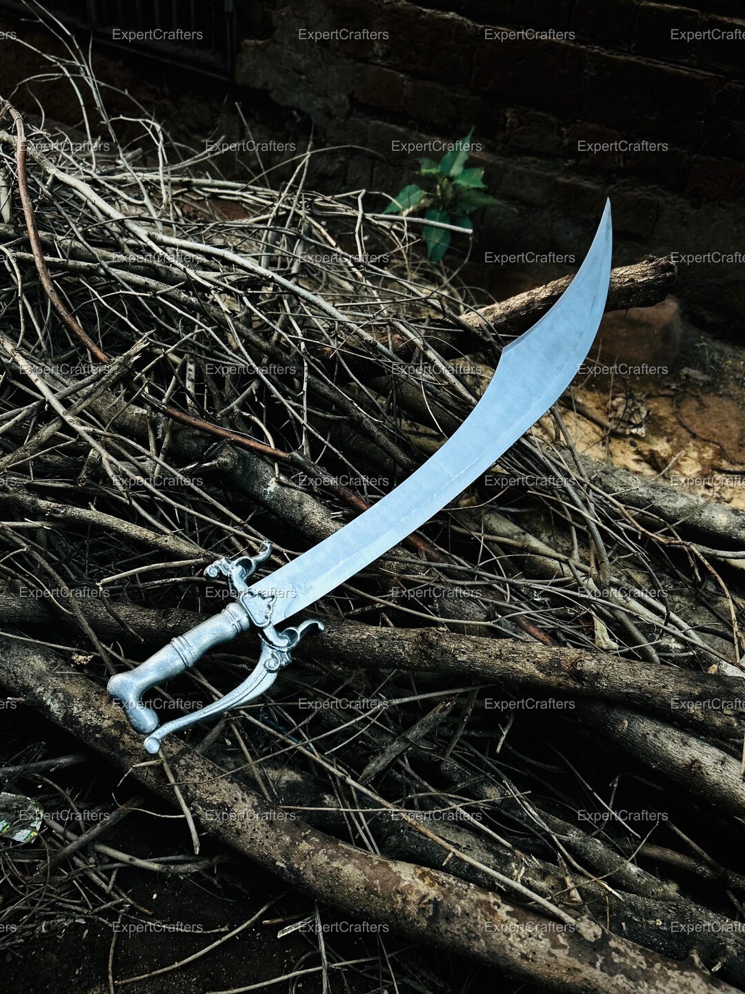 Hand Forged Scimitar Cutlass: Decorative Ottoman Sword, Carbon Steel ...