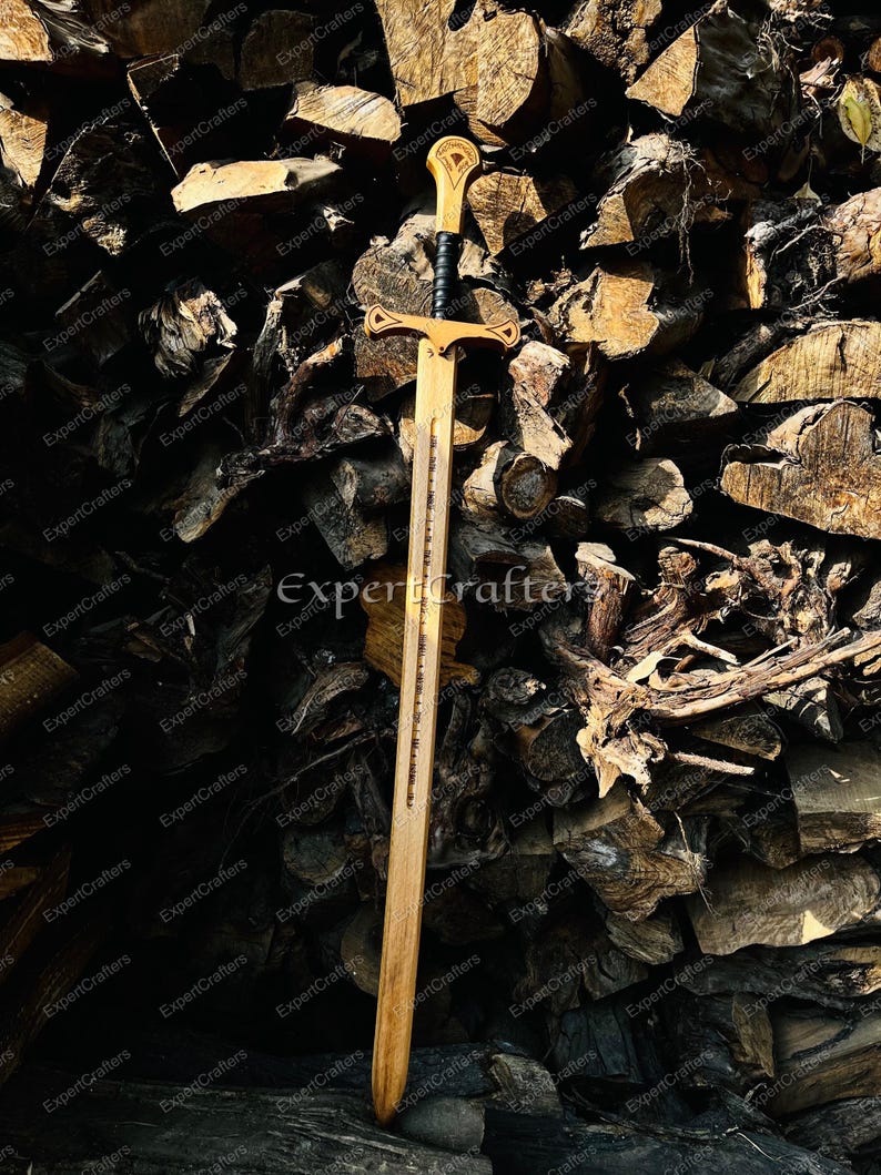 Custom Handmade Wooden Medieval Training Sword | Narsil Cosplay Replica ...