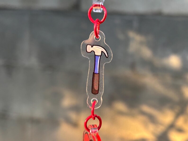 Drill or Hammer Dangle Keychain - Etsy