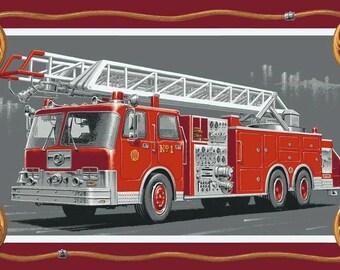 Fireman fabric | Etsy
