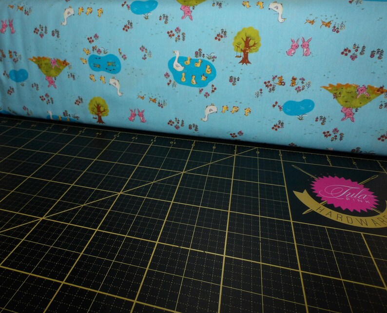 Cosmo. Mother Duck Blue - Japanese Children's Fabric - Etsy