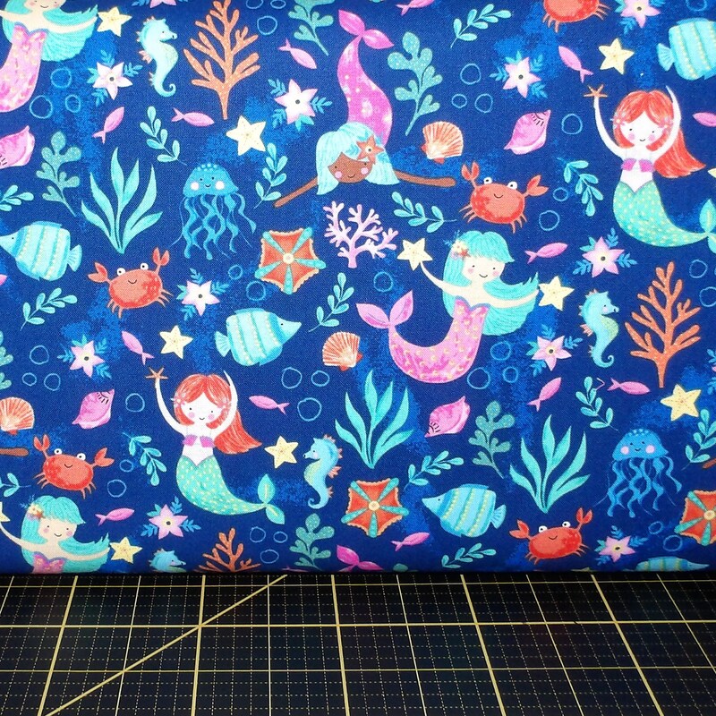Mermaid Cotton Fabric - Etsy UK