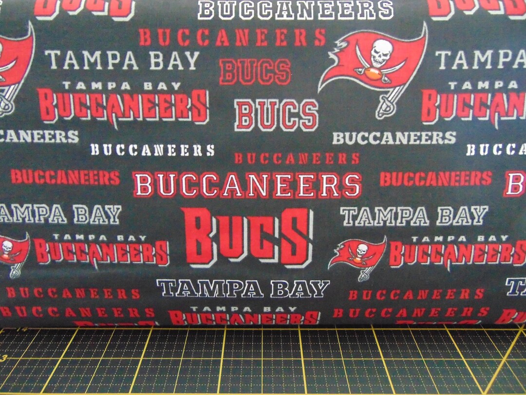 Fabric Traditions. NFL Tampa Bay Buccaneers Words & Flags - Etsy