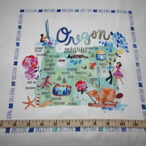 Windham Fabrics. State Cottons. Oregon Panel DIGITALLY PRINTED 2/3 Yd ...