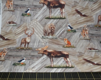 Canadian Wildlife Fabric the Wild Spirit by Ceciliamok - Etsy