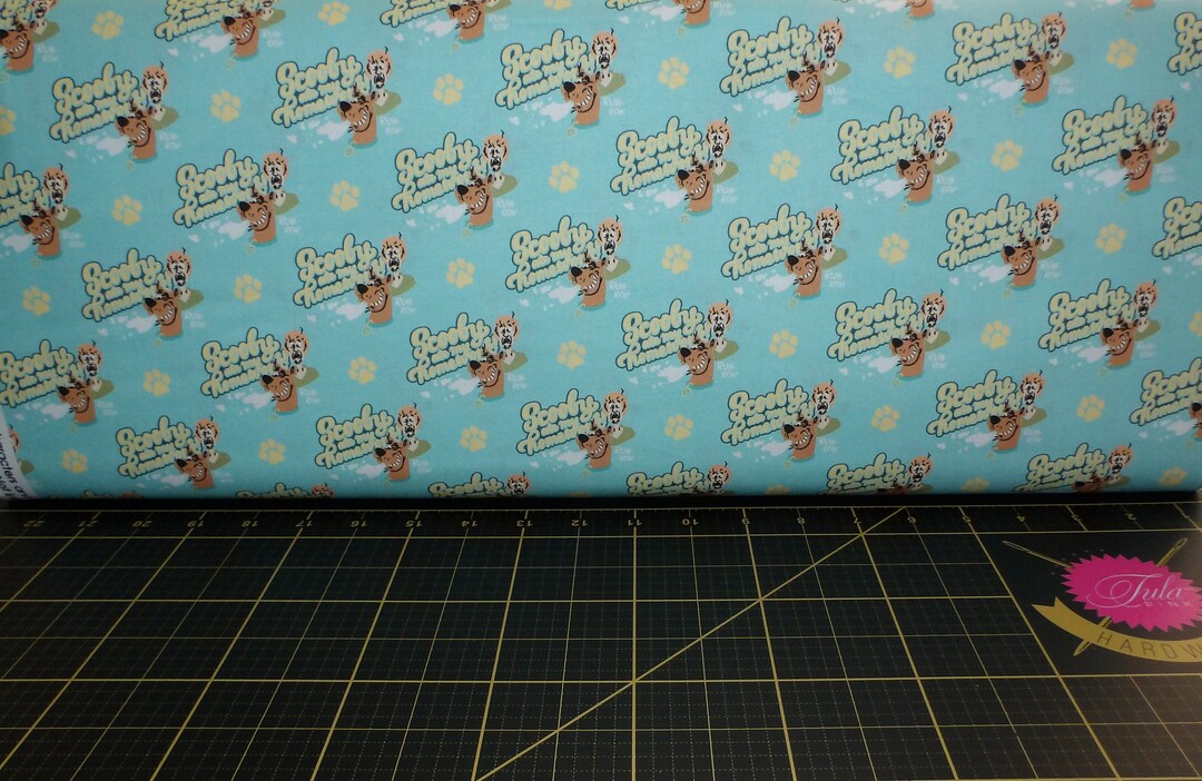 Camelot Fabrics. Scooby-doo School Spirit. Homework Aqua - Etsy