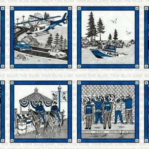 Police officer quilt | Etsy