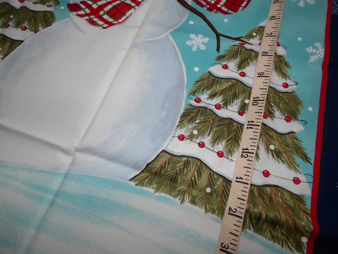 Snow Much Fun. Snowman Panel Cotton Fabric Panel 2/3 Yard - Etsy