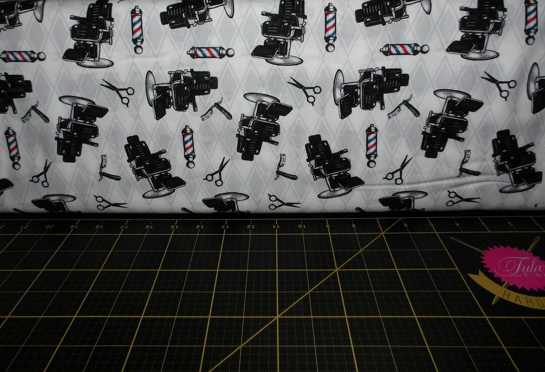Blank Quilting. Hipster. Barber Chairs White - Retro Style Barbershop ...