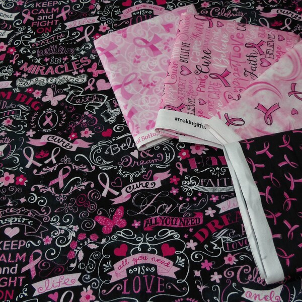 Breast Cancer Fabric - Etsy