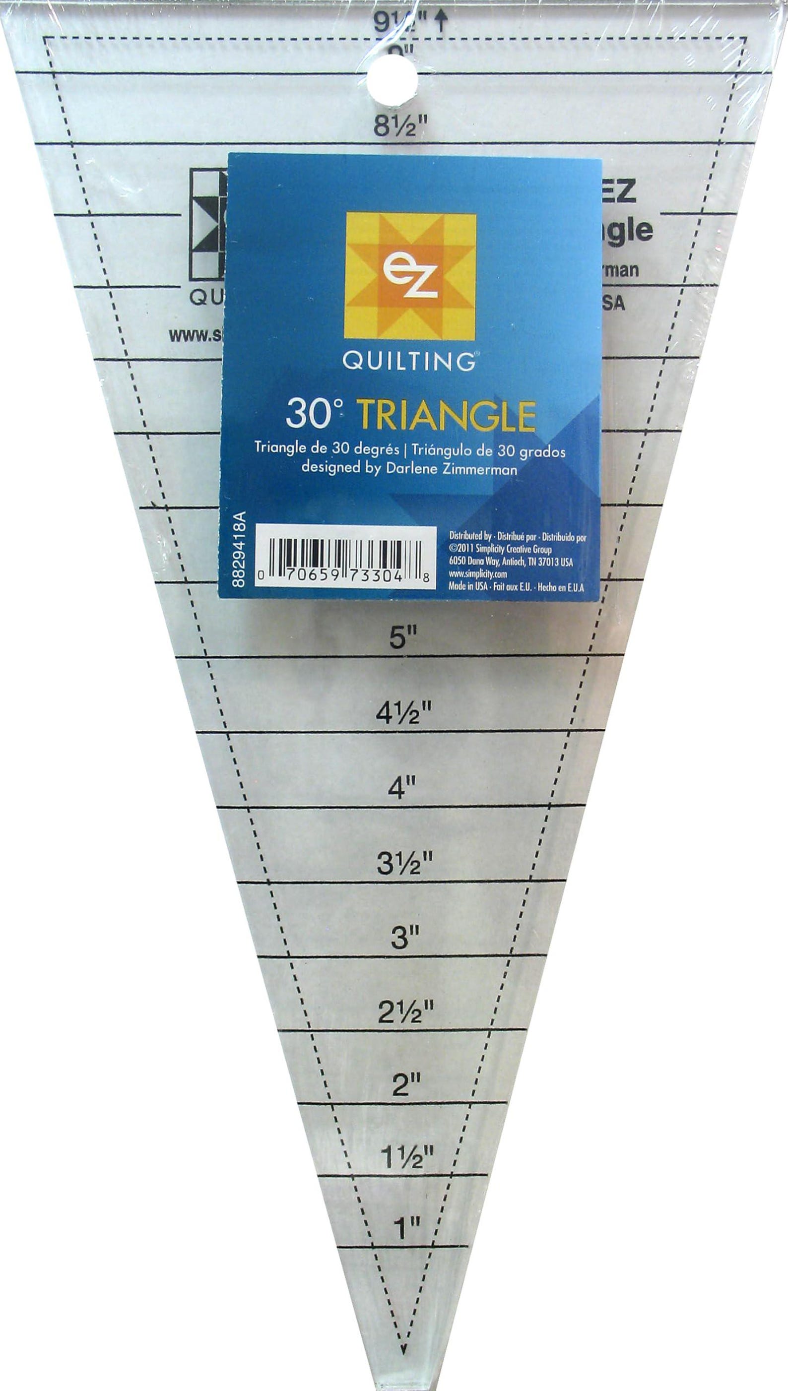 30 Degree Triangle Ruler - Perfect for One Block Wonder Strip Piecing ...