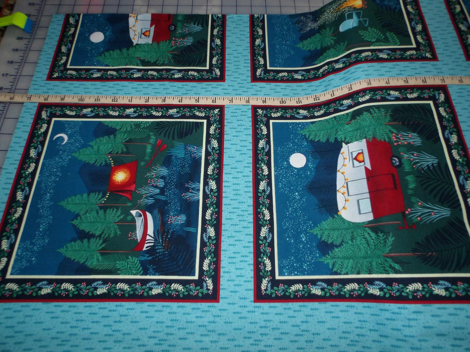 Studio E. Beneath the Stars. 10.5 Inch Camping Blocks Panel 2/3 Yd ...