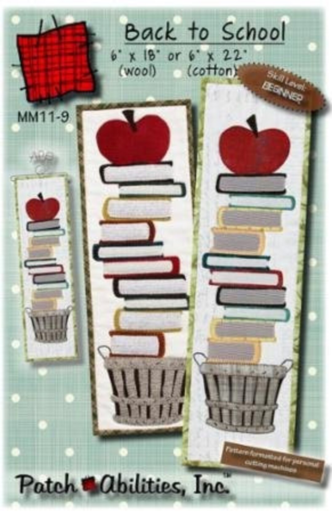 Back to School Miniature Quilt Pattern Price Includes Shipping - Etsy