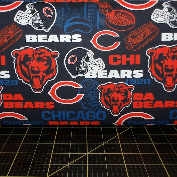 Chicago Bears Fabric - Etsy