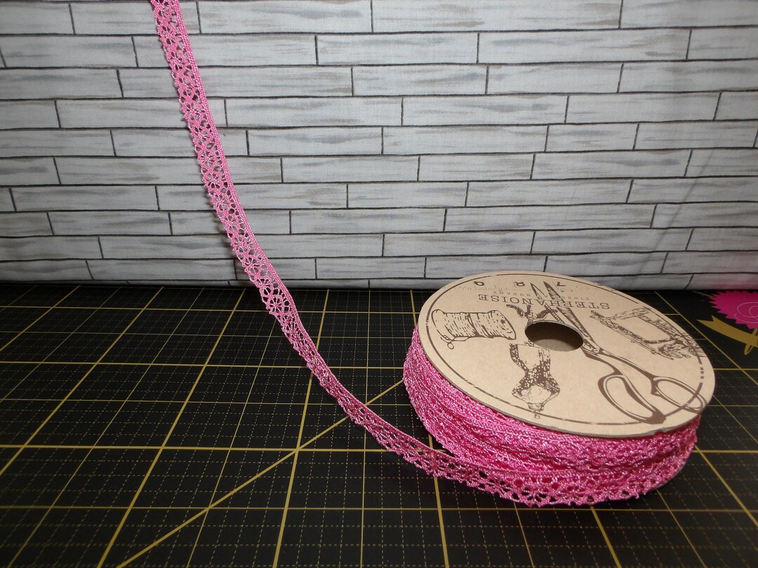 Braided Polyester Lace, 1/2 Inch - Hot Pink (7626-176) - NON STRETCH ...