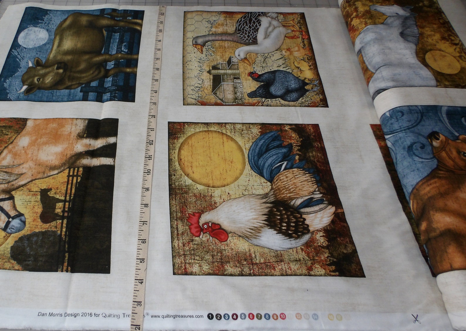 QT Fabrics. Bountiful. Farm Animal Large Patches 2/3 Yd - Etsy