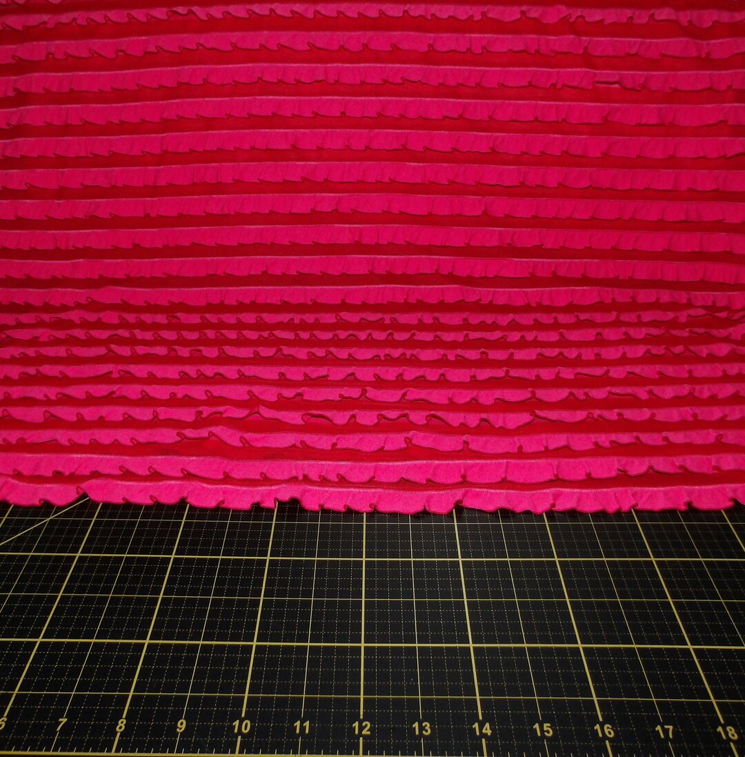 Hot Pink and Red Sweethearts Cascading Ruffles Fabric - 50/51" Wide - Etsy