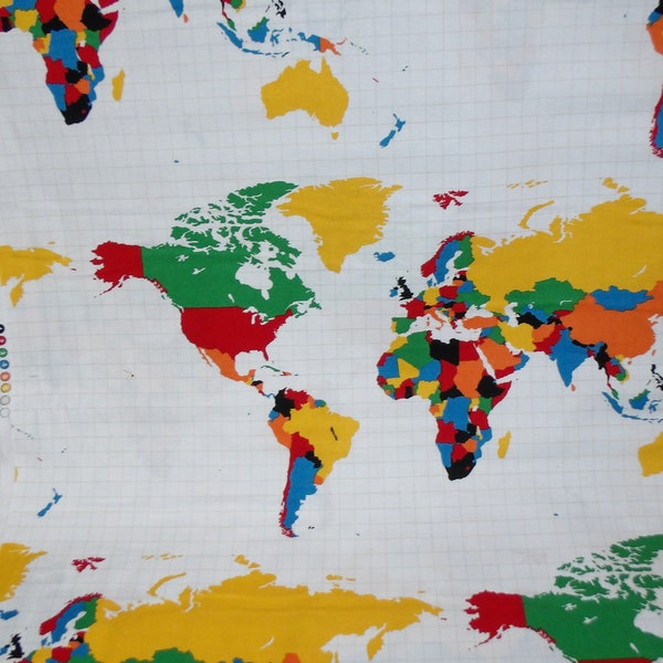 3 Panel World Map - Etsy