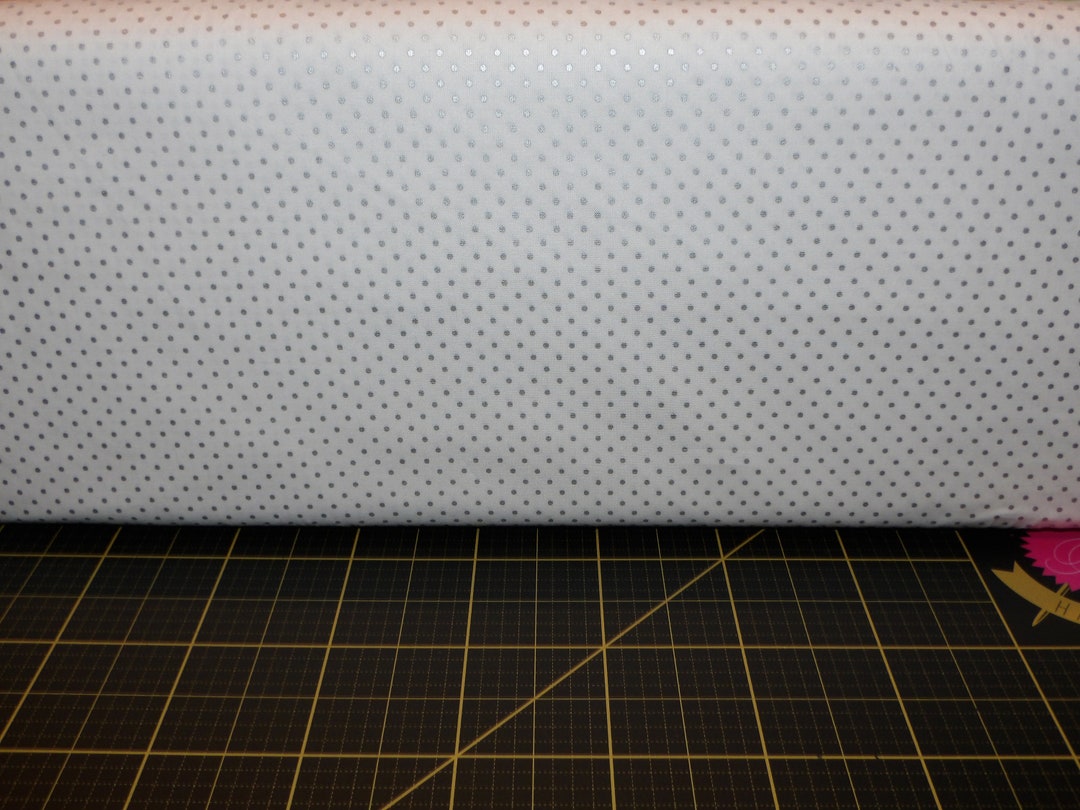 Riley Blake. Sparkle. Silver Swiss Dot on White - Etsy