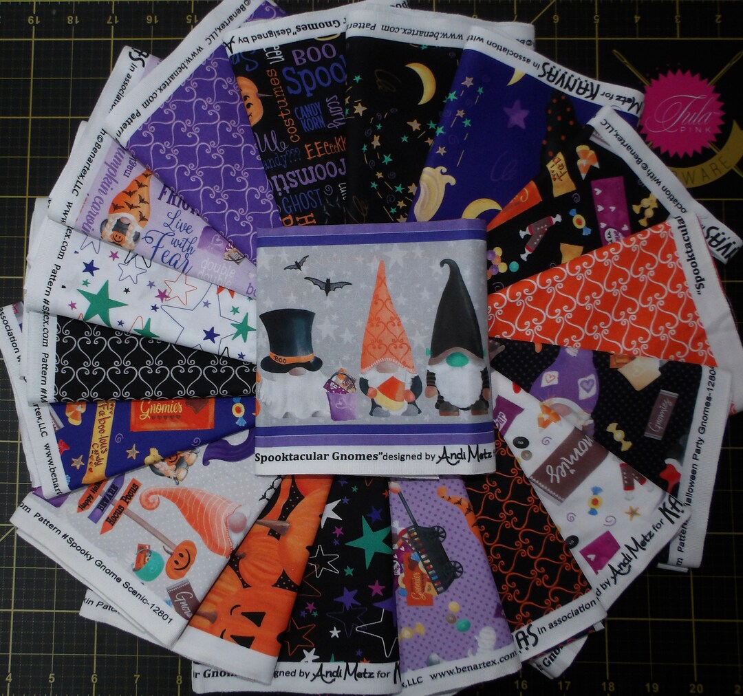 Spooktacular Gnomes Fat Quarter Bundle - Full Collection 18 Piece ...