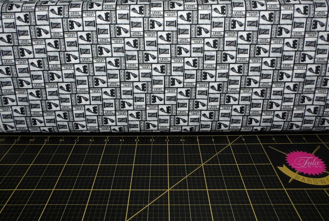 Blank Quilting. on the Right Track. Train Signs White - Realistic Train ...