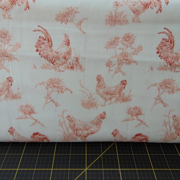 Red Toile Fabric - Etsy