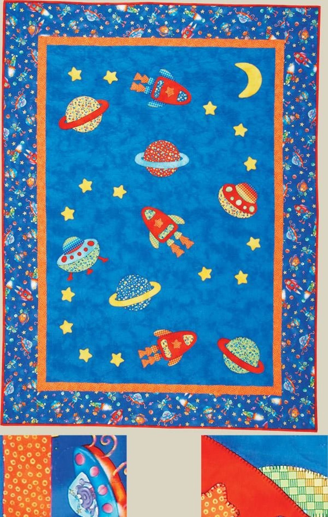 Space Race Twin Quilt Pattern Designed by Kids Quilts - Etsy