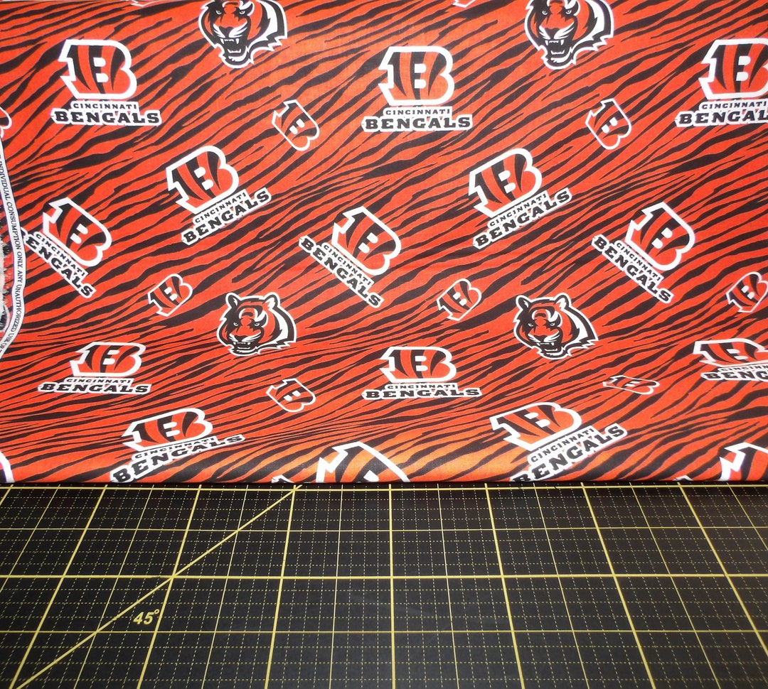 Fabric Traditions. NFL Cincinnati Bengals Stripes Print 44/45 Inch - Etsy
