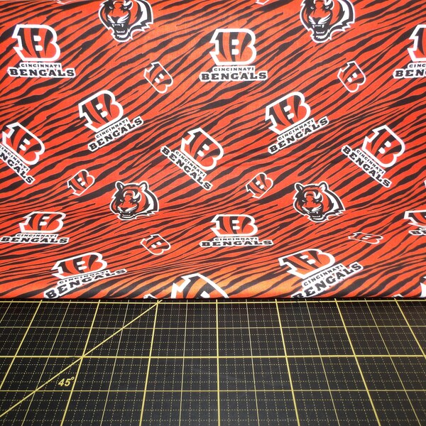 Bengals Print Fabric - Etsy