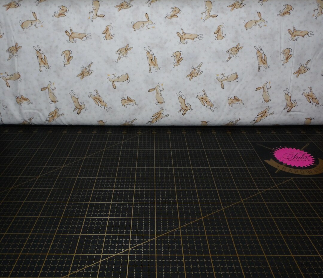 Clothworks. GHMILY 2024. Tossed Bunnies White - Guess How Much I Love ...
