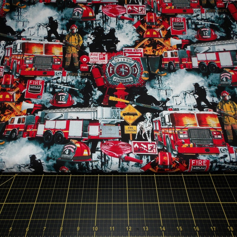 Fireman Fabric - Etsy