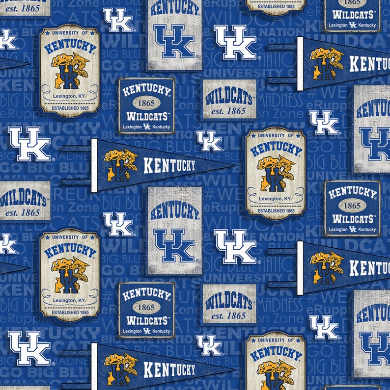 Sykel Enterprises. NCAA Kentucky Wildcats Vintage Pennant - Etsy
