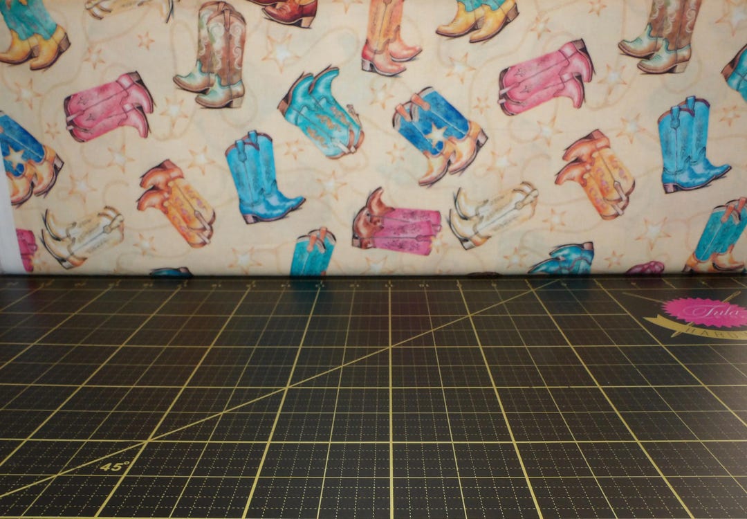 QT Fabrics. Hey Cowgirl. Boot Toss Chamois - Etsy