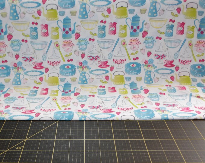 Kitchen Fabric retro Cottage Kitchen by Terrihenson Vintage Inspired ...