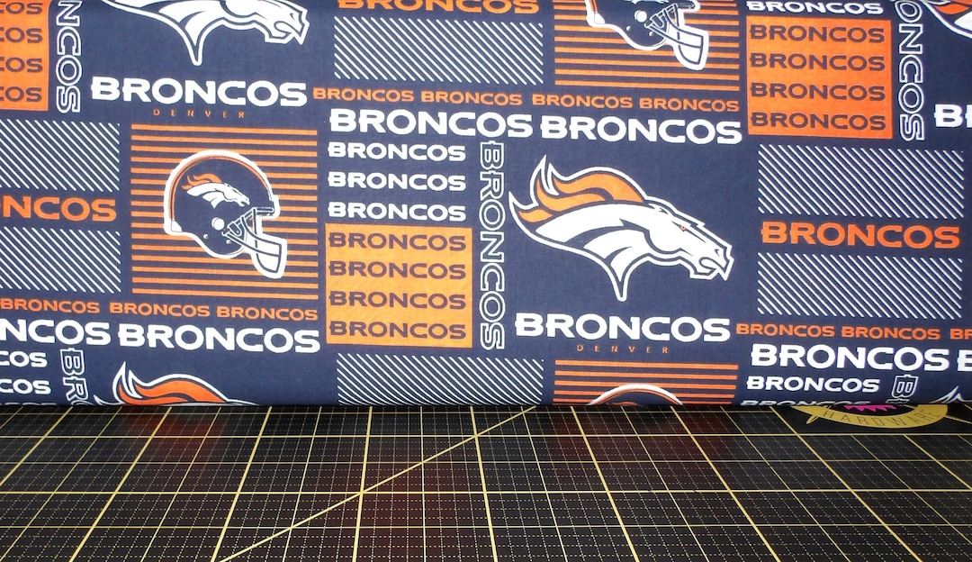 Fabric Traditions. Denver Broncos Patch 56/58 Inches Wide NFL Cotton ...
