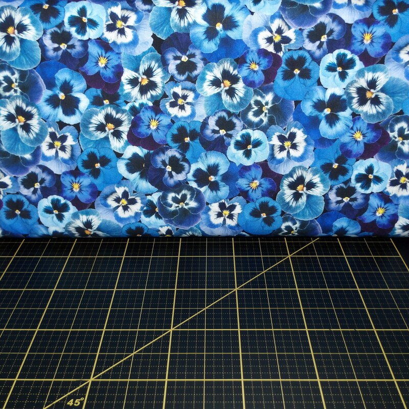 Pansies Fabric - Etsy