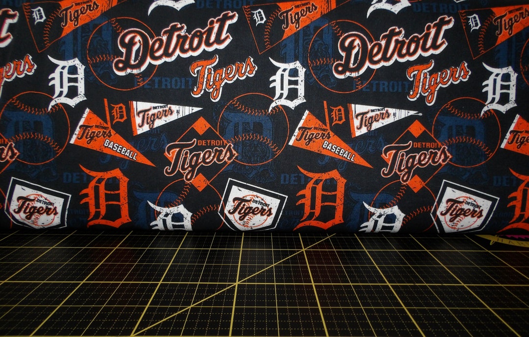 Fabric Traditions. MLB Detroit Tigers Retro, 56/58 Inches Wide - Etsy