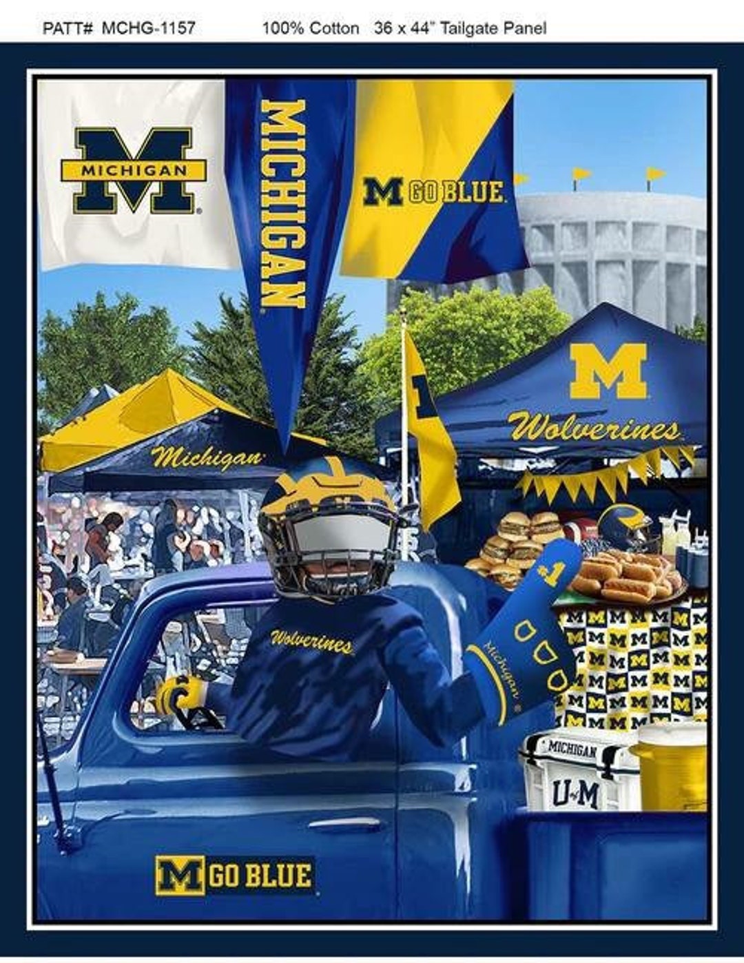 Sykel Enterprises. NCAA Michigan Wolverines Tailgate Panel 36 Inch ...
