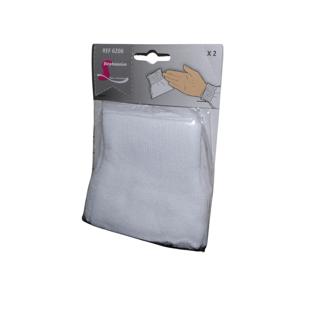 Hoodie / Sweatshirt Cuff - White - 100% Polyester, Package Contains ...