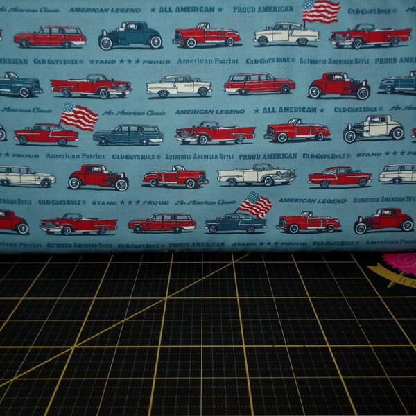 Classic Car Fabric - Etsy