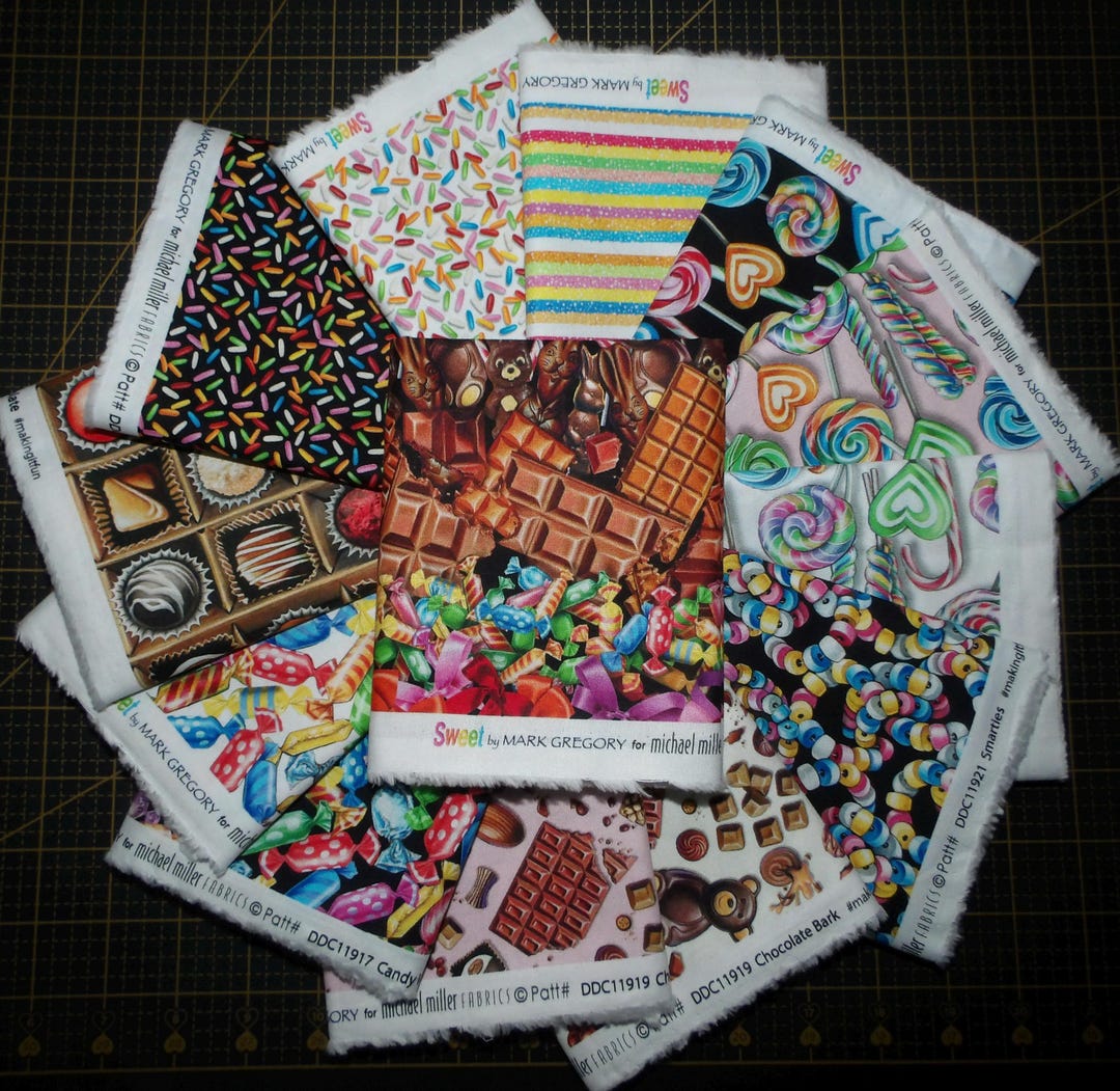 Sweet Full Collection Fat Quarter Bundle - 13 Piece Retro Candy Shoppe ...