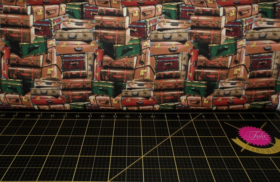 Blank Quilting. on the Right Track. Luggage Brown - Realistic Train ...