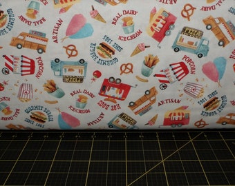 State Fair Fabric Fun Fair Food by Designs by Lisa K Colorful Carnival ...