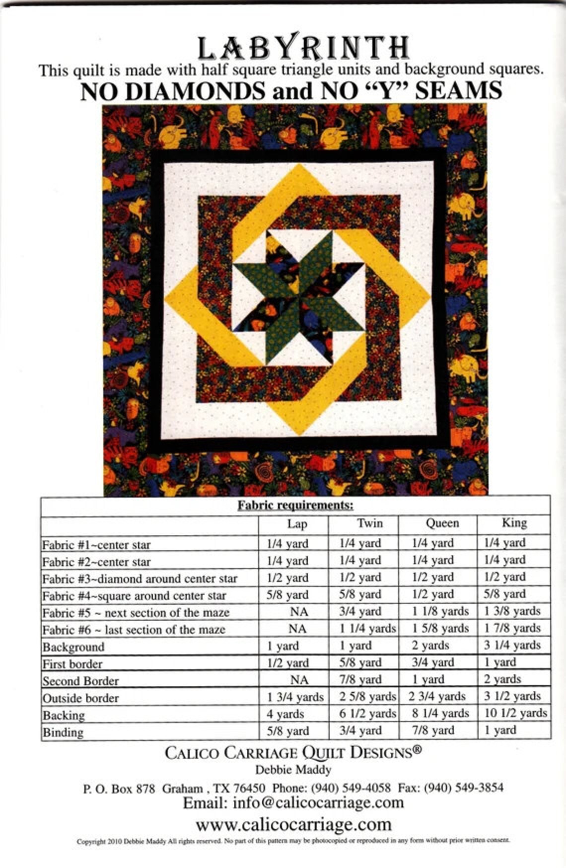 Labyrinth Quilt Pattern Calico Carriage Quilt Designs No - Etsy